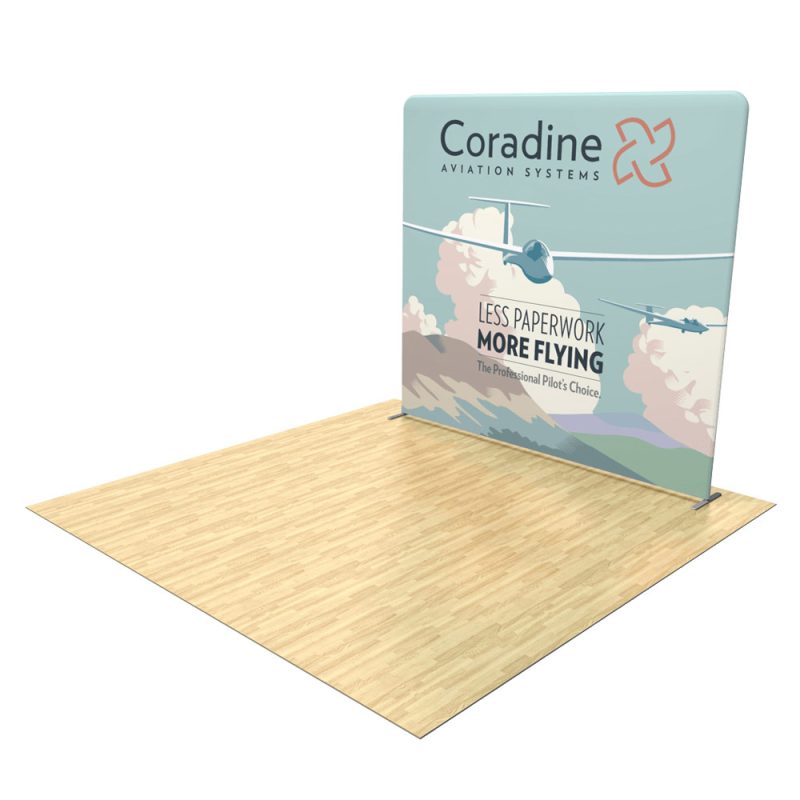 Straight shape 8ft trade show booth backdrop - We Make Display