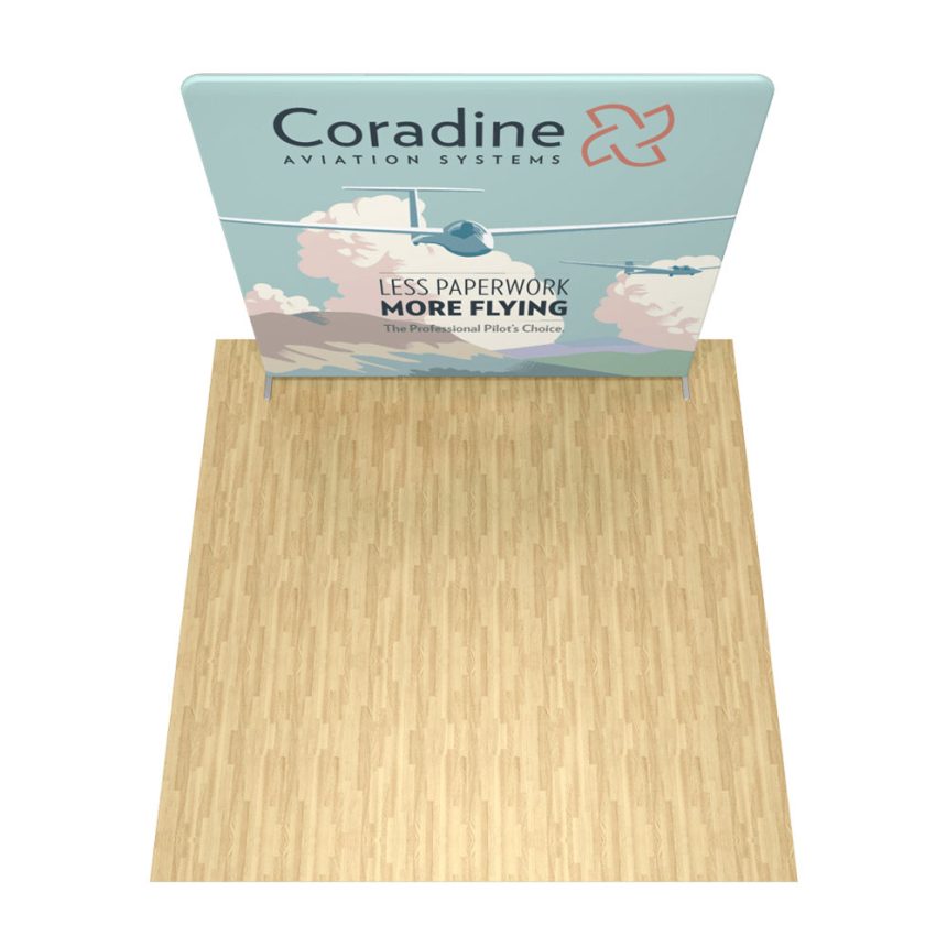 Straight shape 8ft trade show booth backdrop - We Make Display