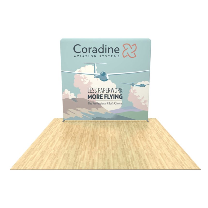 Straight shape 8ft trade show booth backdrop - We Make Display