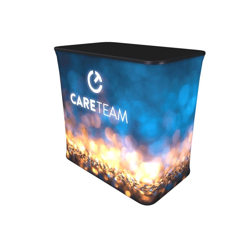 Rectangular hydraulic backlit trade show exhibition counters