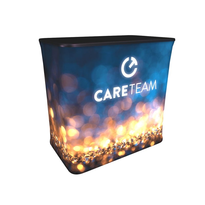 Rectangular hydraulic backlit trade show exhibition counters