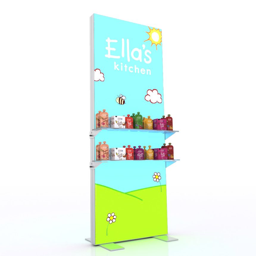 Modular aluminum free standing trade show light box display