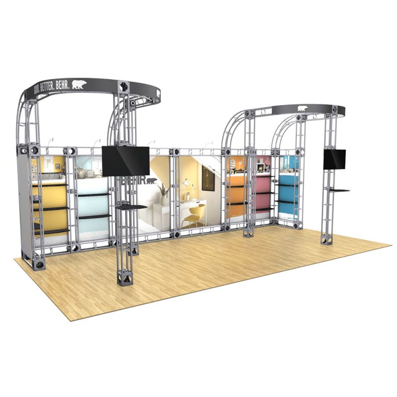 Custom 10x20 aluminum trade show truss display booth
