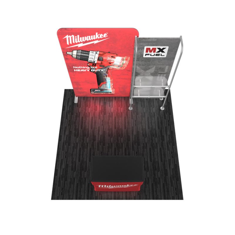 Aluminum tension fabric trade show backlit booth displays