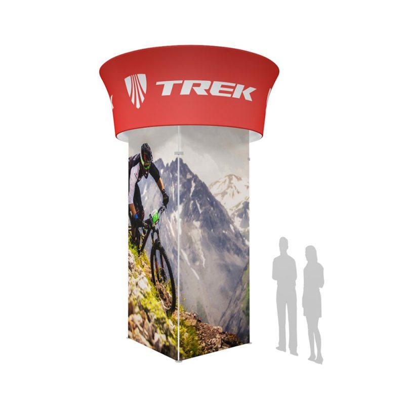 Aluminum tension fabric square trade show tower-We Make Display