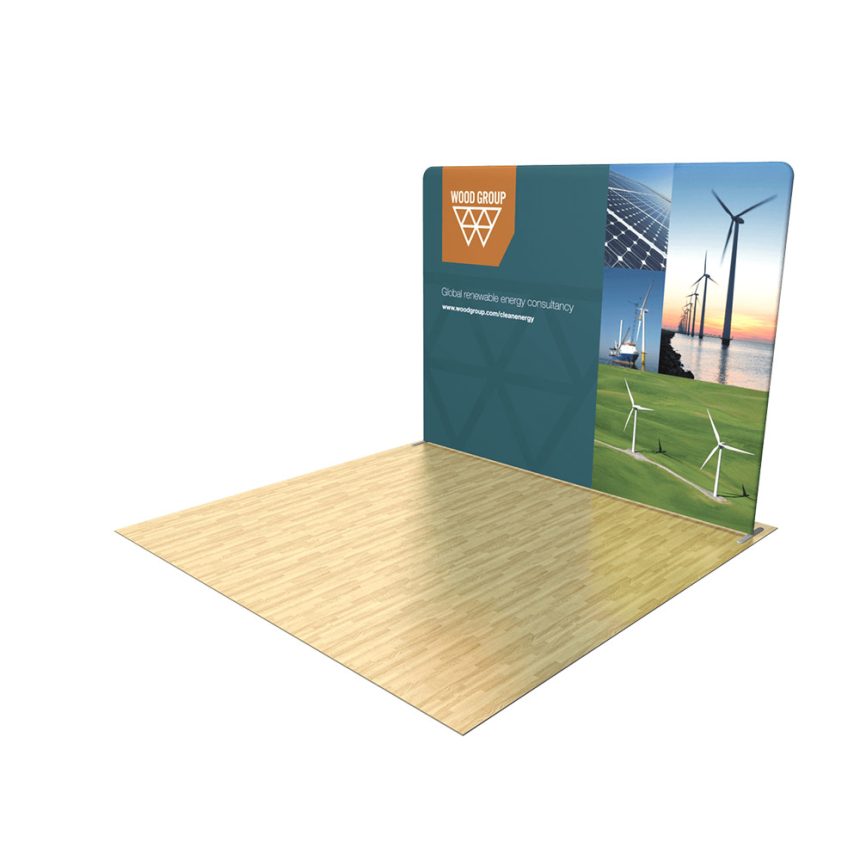 10ft straight shape trade show fabric backdrop - We Make Display