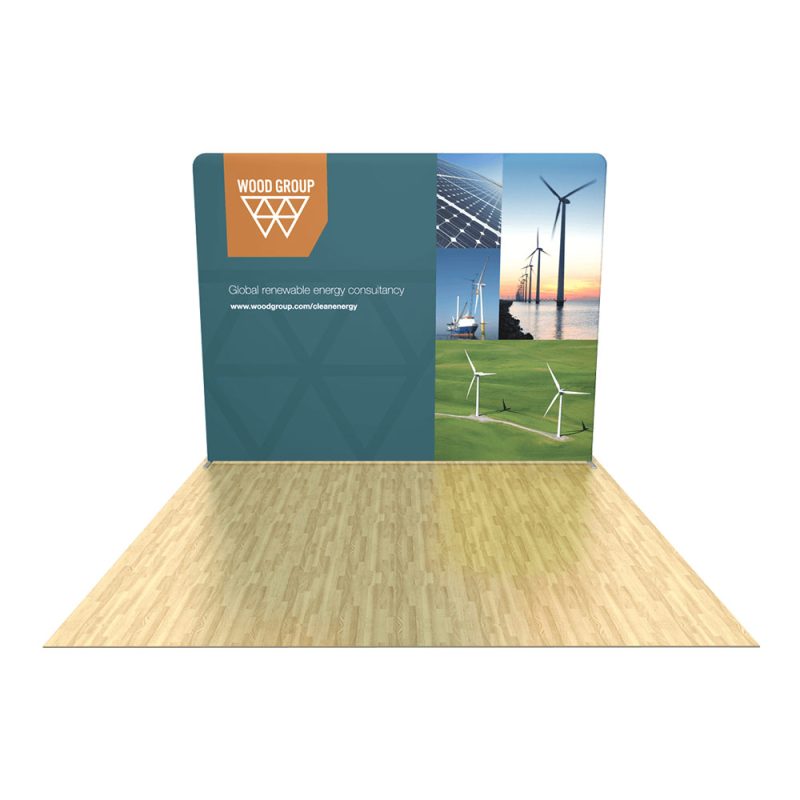 10ft straight shape trade show fabric backdrop - We Make Display