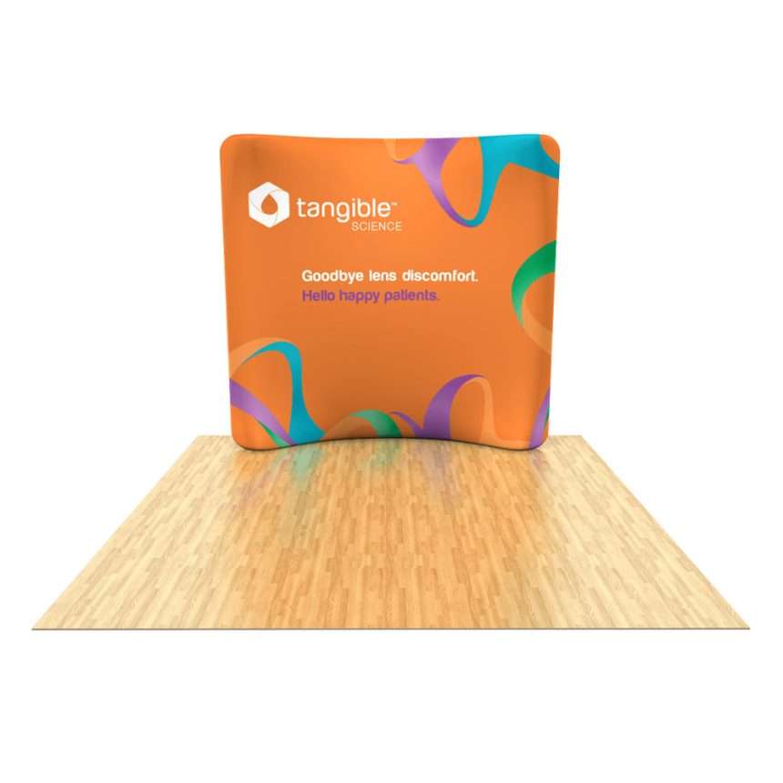 Curved shape 8ft trade show backdrop stand - We Make Display