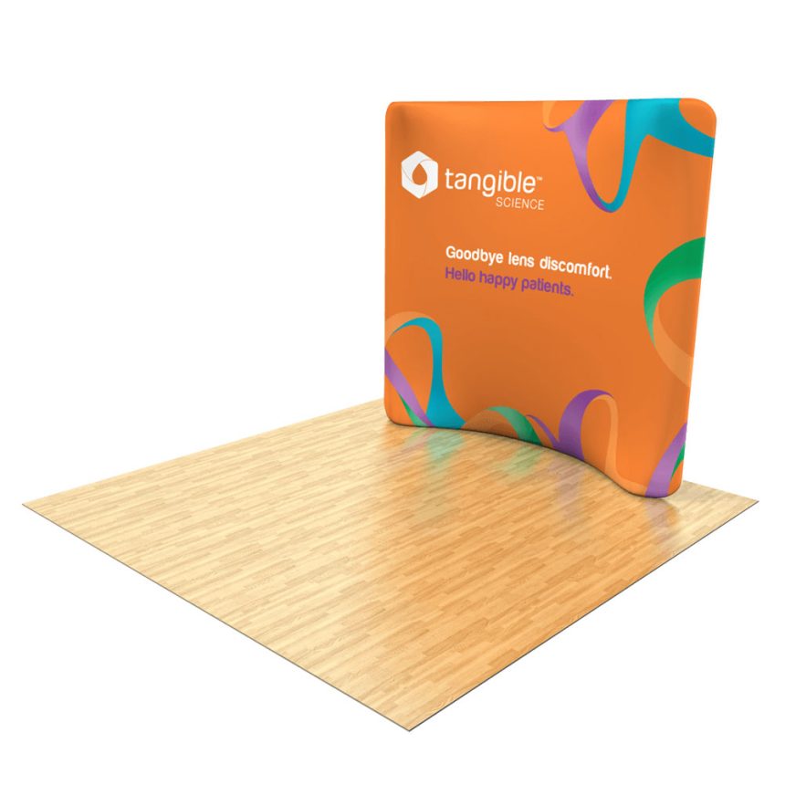 Curved shape 8ft trade show backdrop stand - We Make Display