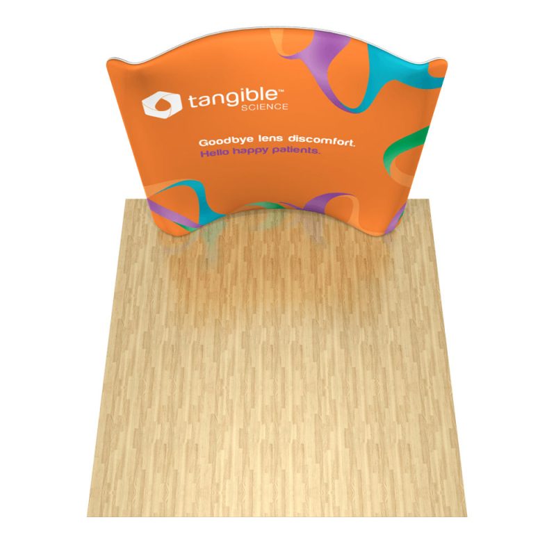 Curved shape 8ft trade show backdrop stand - We Make Display
