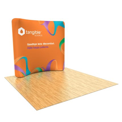 Curved shape 8ft trade show backdrop stand - We Make Display